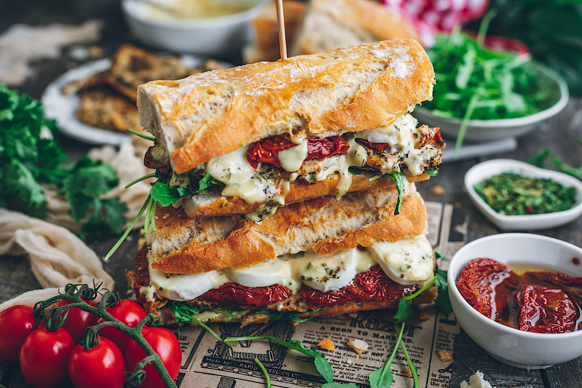 Pollo a la mostaza dulce. El mejor bocadillo con aguacate - Loleta