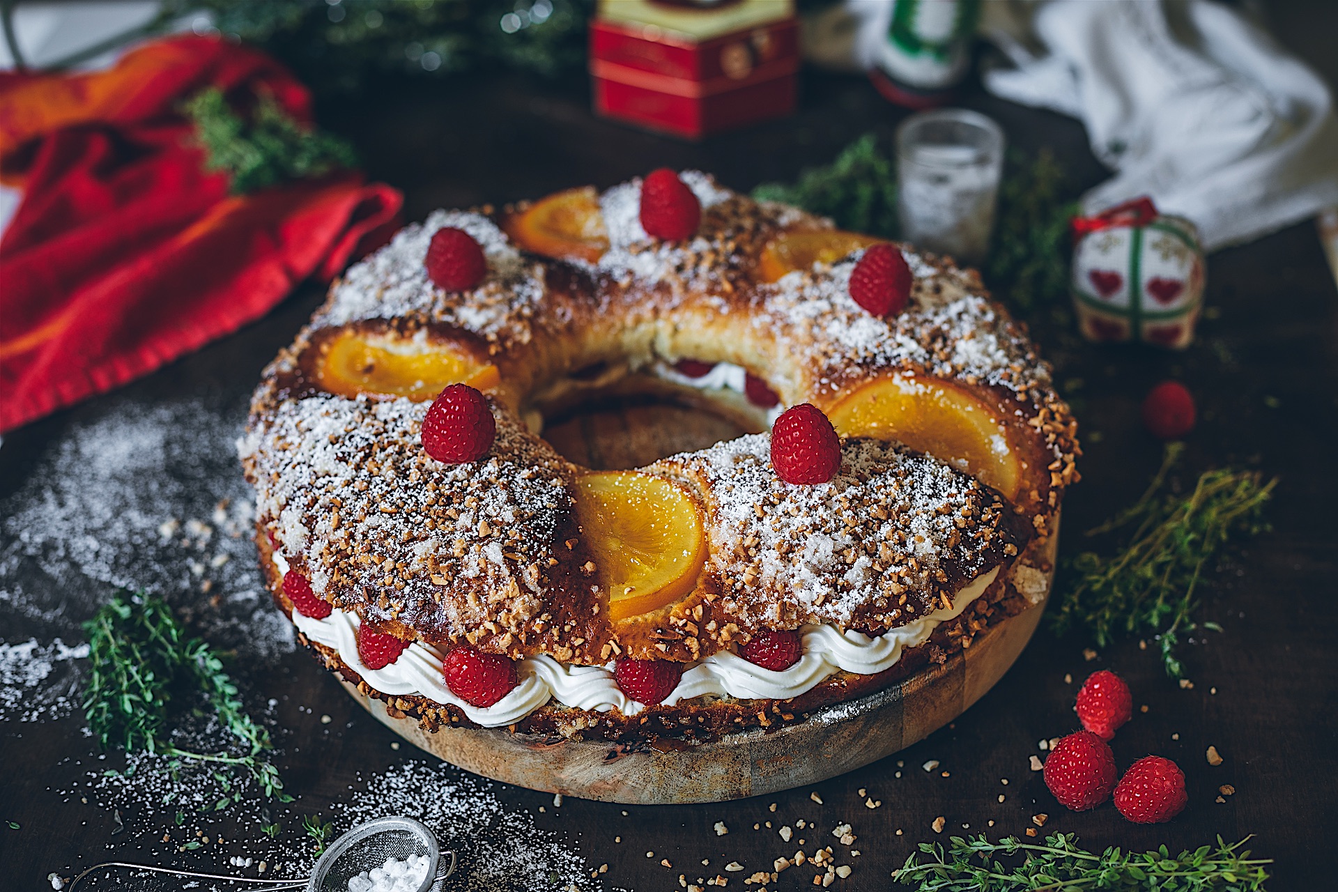 Roscón de Reyes rápido relleno de crema mascarpone - Loleta
